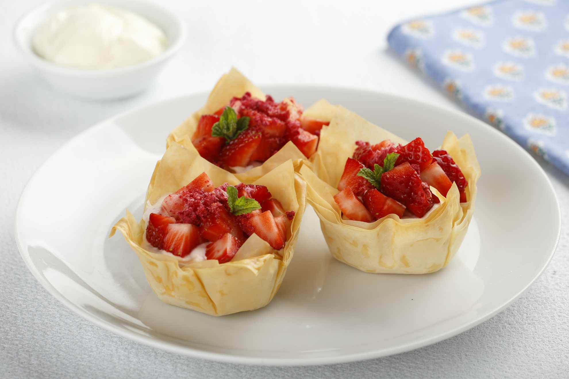 Seasonal Berry Mousse Filo Cups - Timos